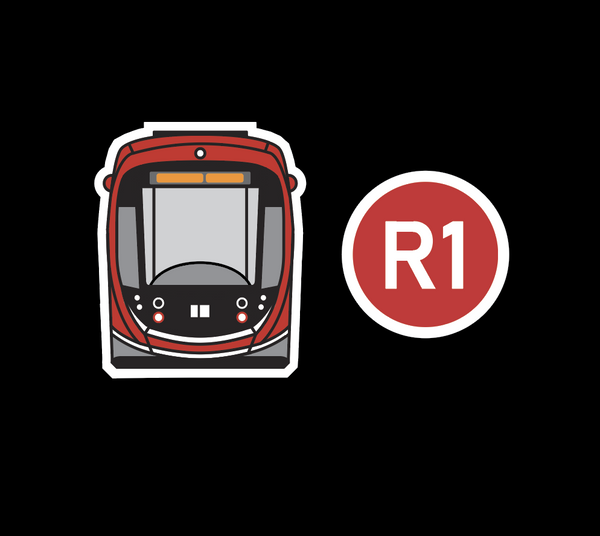 CBR Pocket Tee - R1 light rail (adult unisex) – Peak Transit